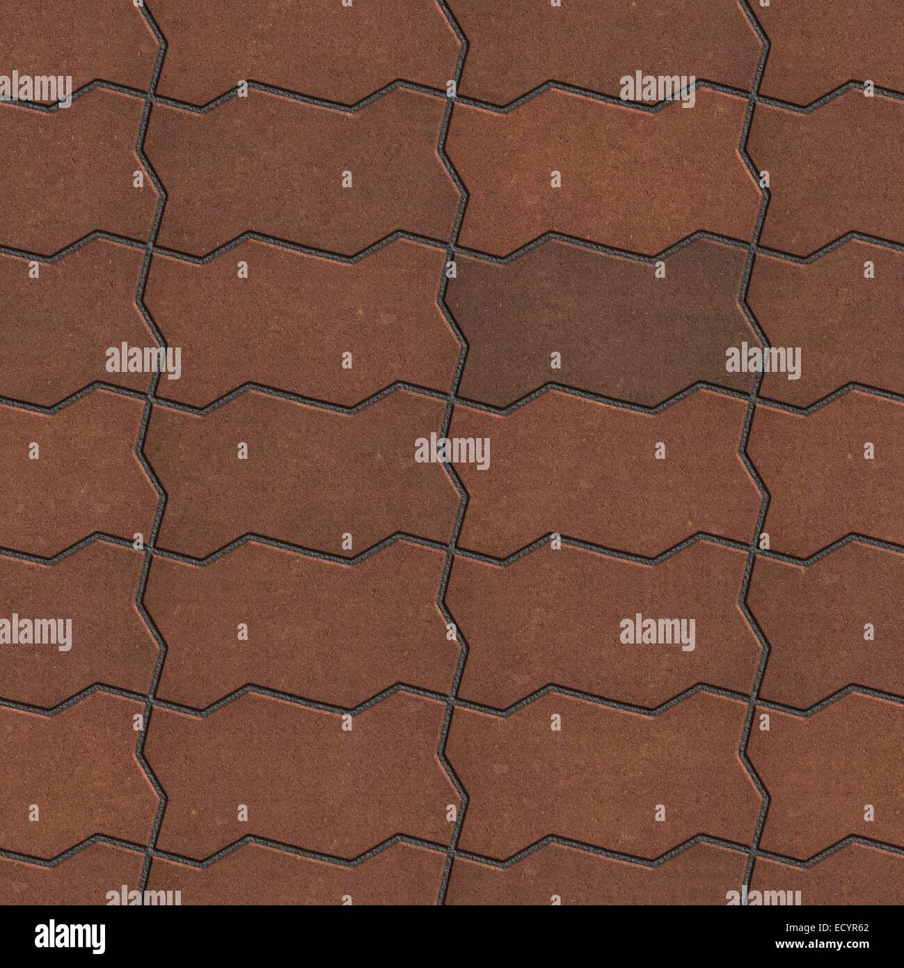 Wavy Paving Slabs in Brown Colors Stock Photo - Alamy