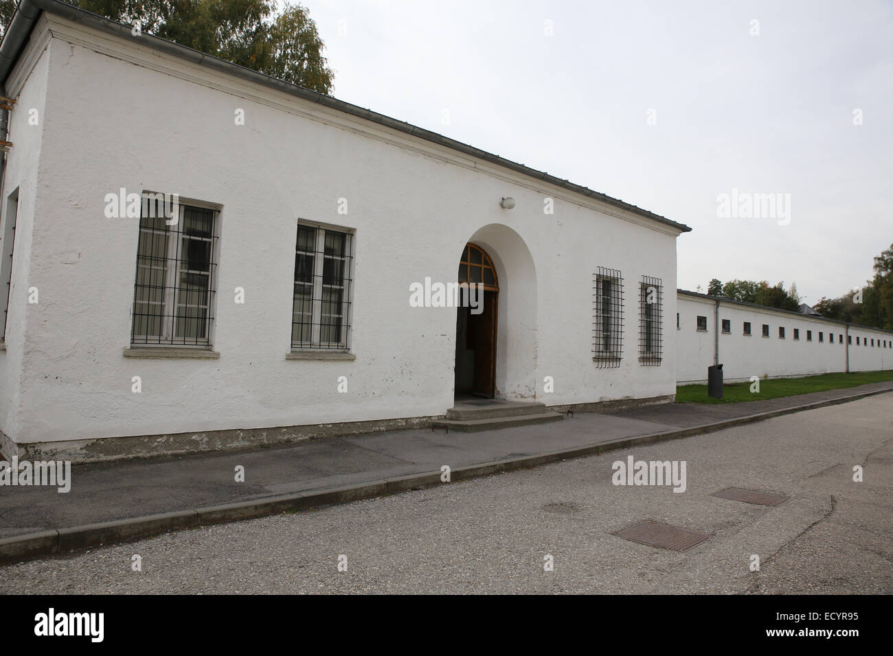 Dachau concentration camp bunkers Stock Photo - Alamy