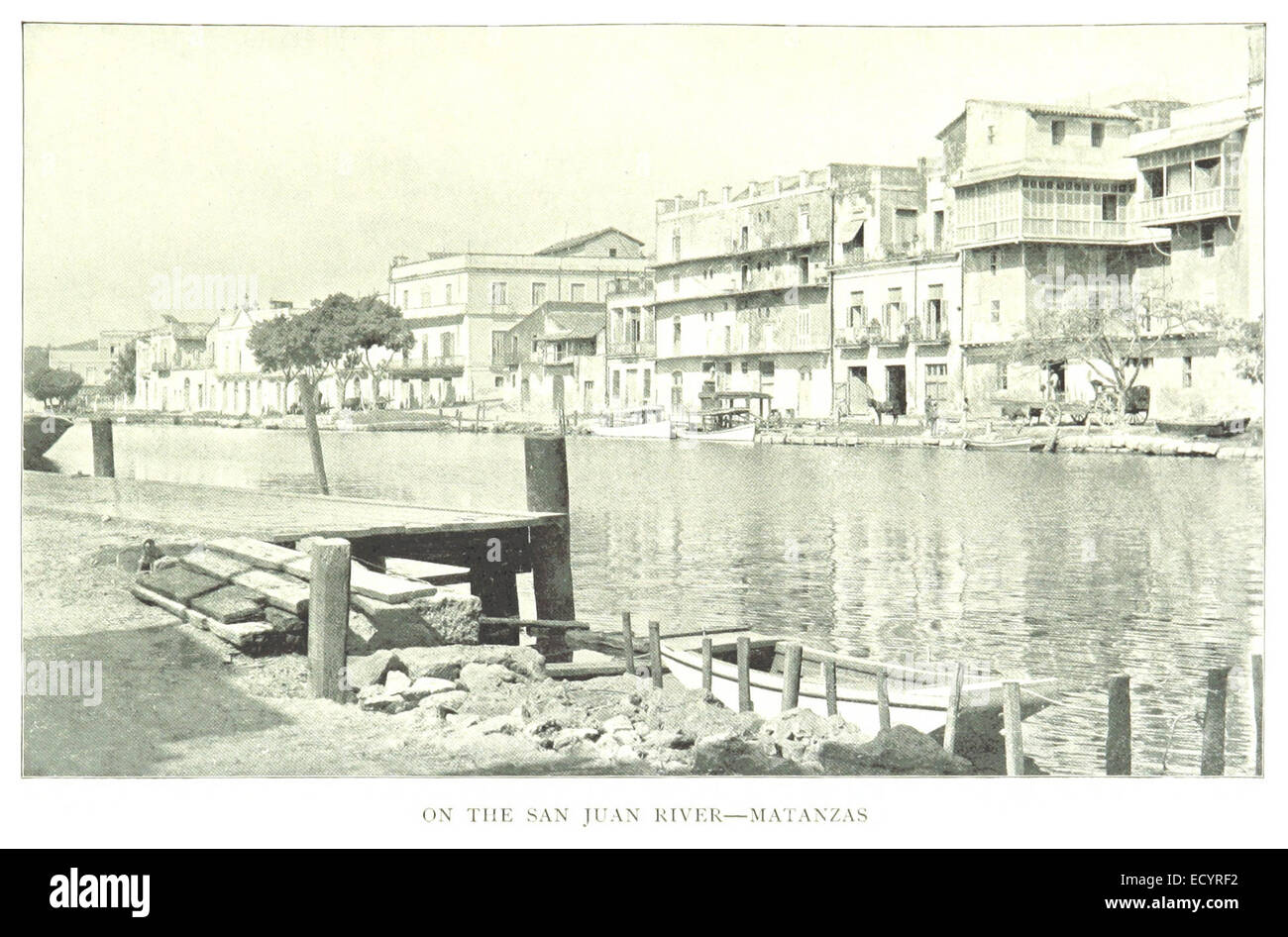 CLARK(1899) Cuba p419 - ON THE SAN JUAN RIVER - MATANZAS Stock Photo ...