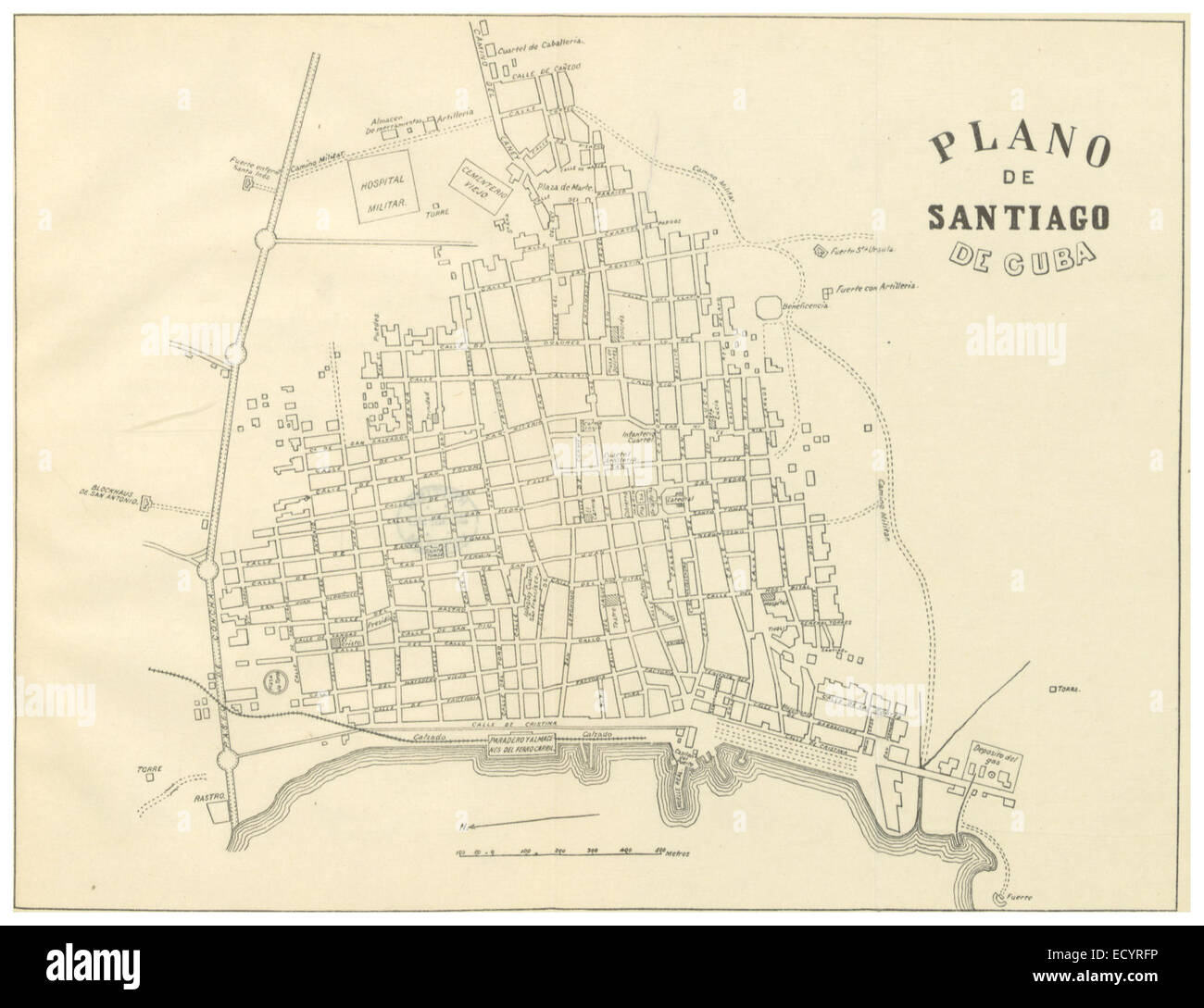 Clark’s 1899 map of Santiago de Cuba provides detailed information on ...