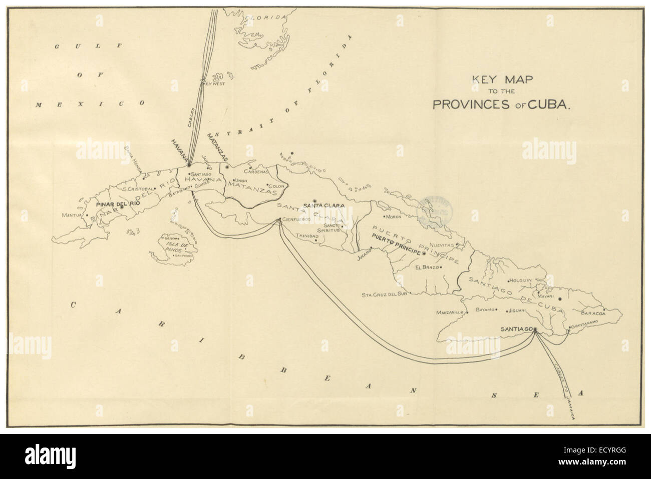 Map of cuba provinces hi-res stock photography and images - Alamy