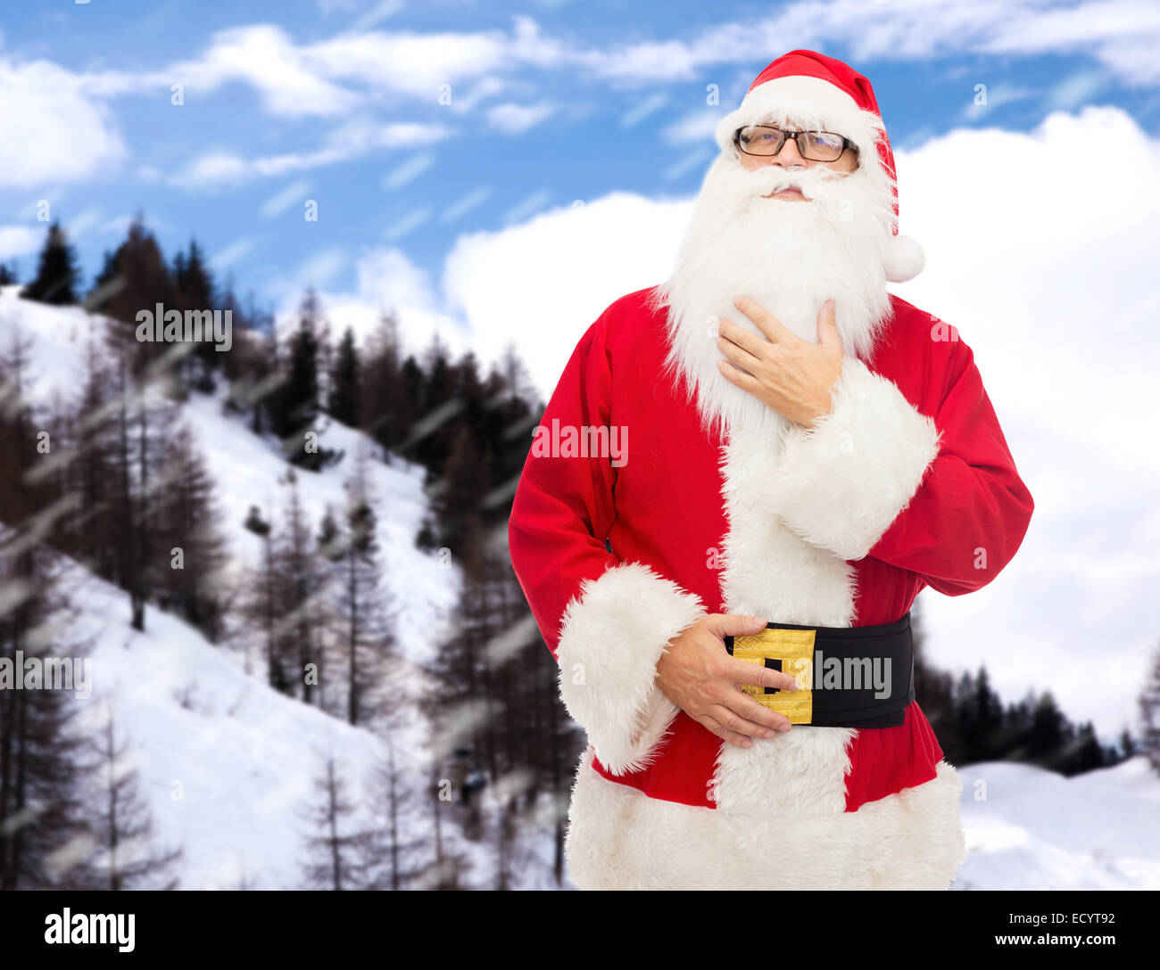 man in costume of santa claus Stock Photo - Alamy