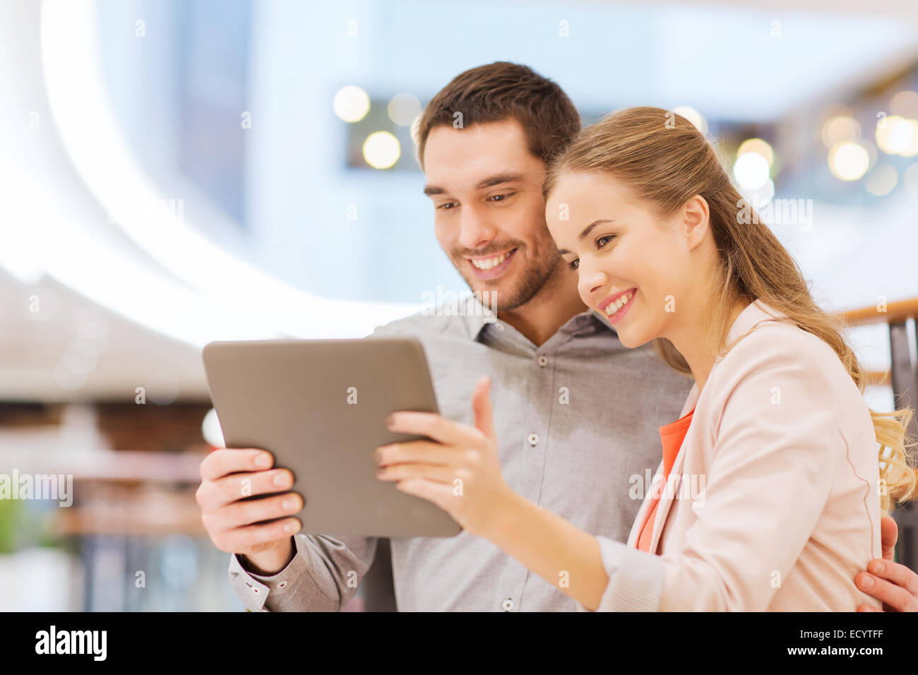 Portrait happy business couple tablet hi-res stock photography and ...