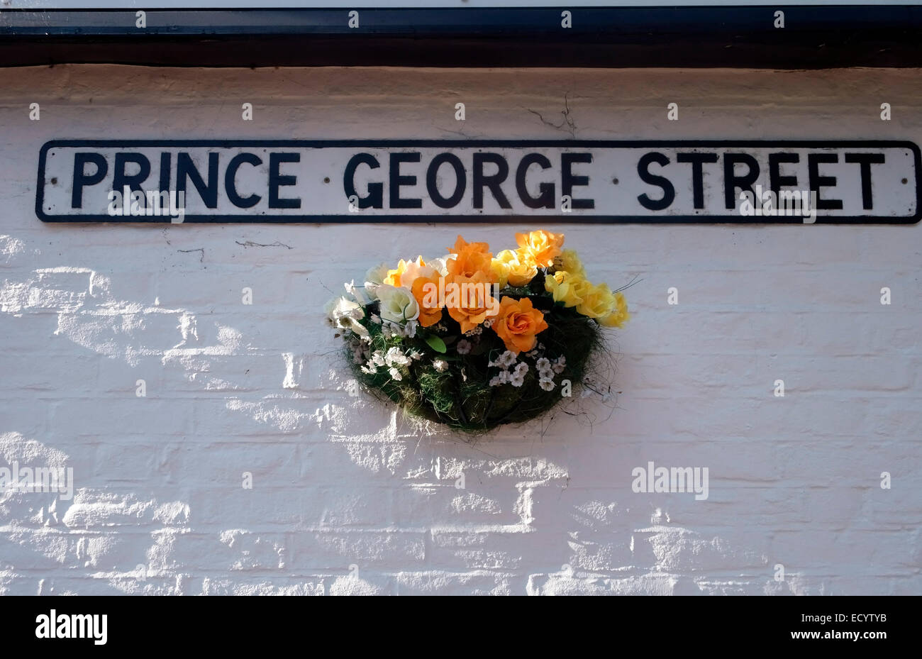 Prince George street sign Stock Photo - Alamy