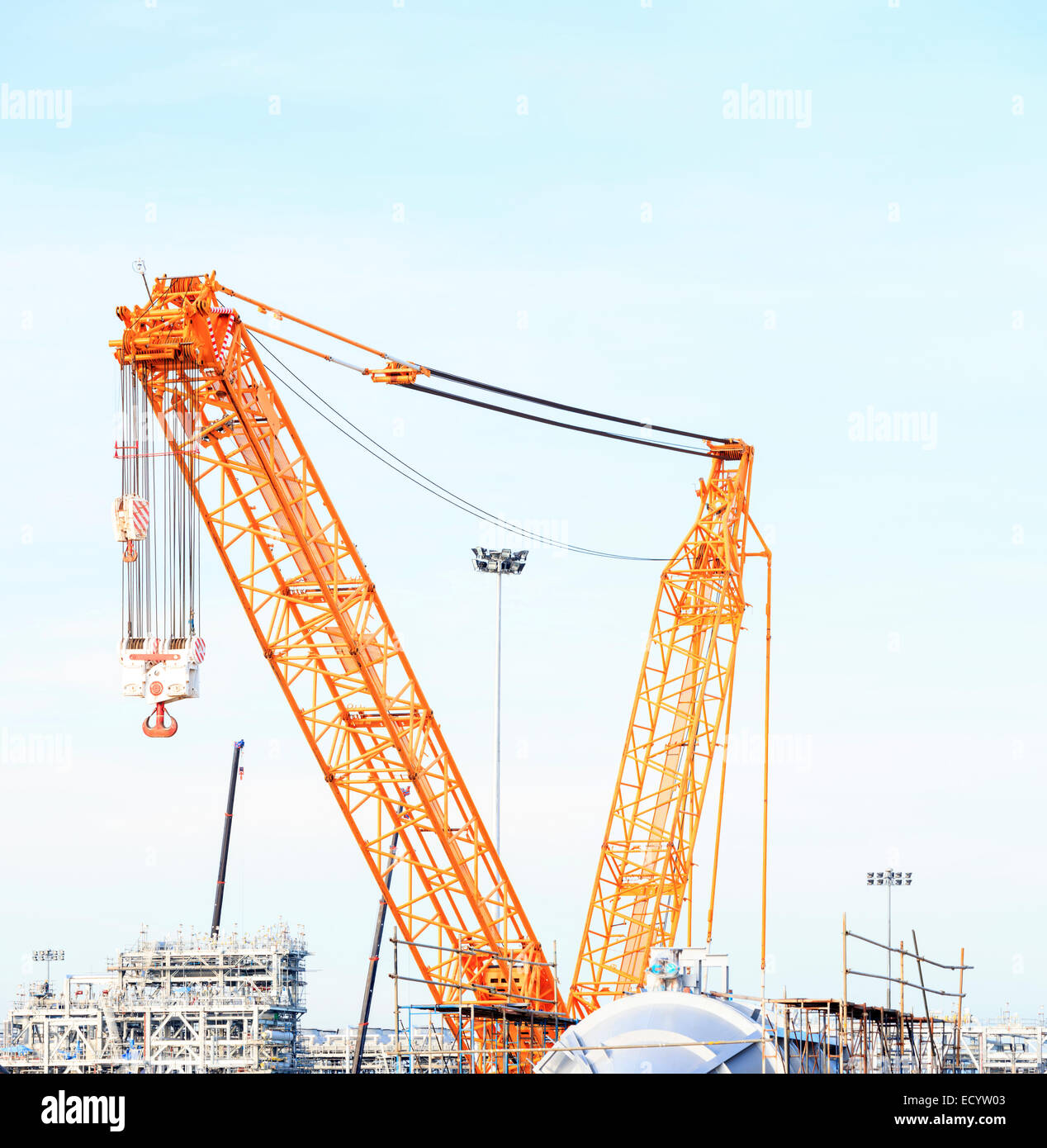 Big Crane in factory industrial site Stock Photo - Alamy