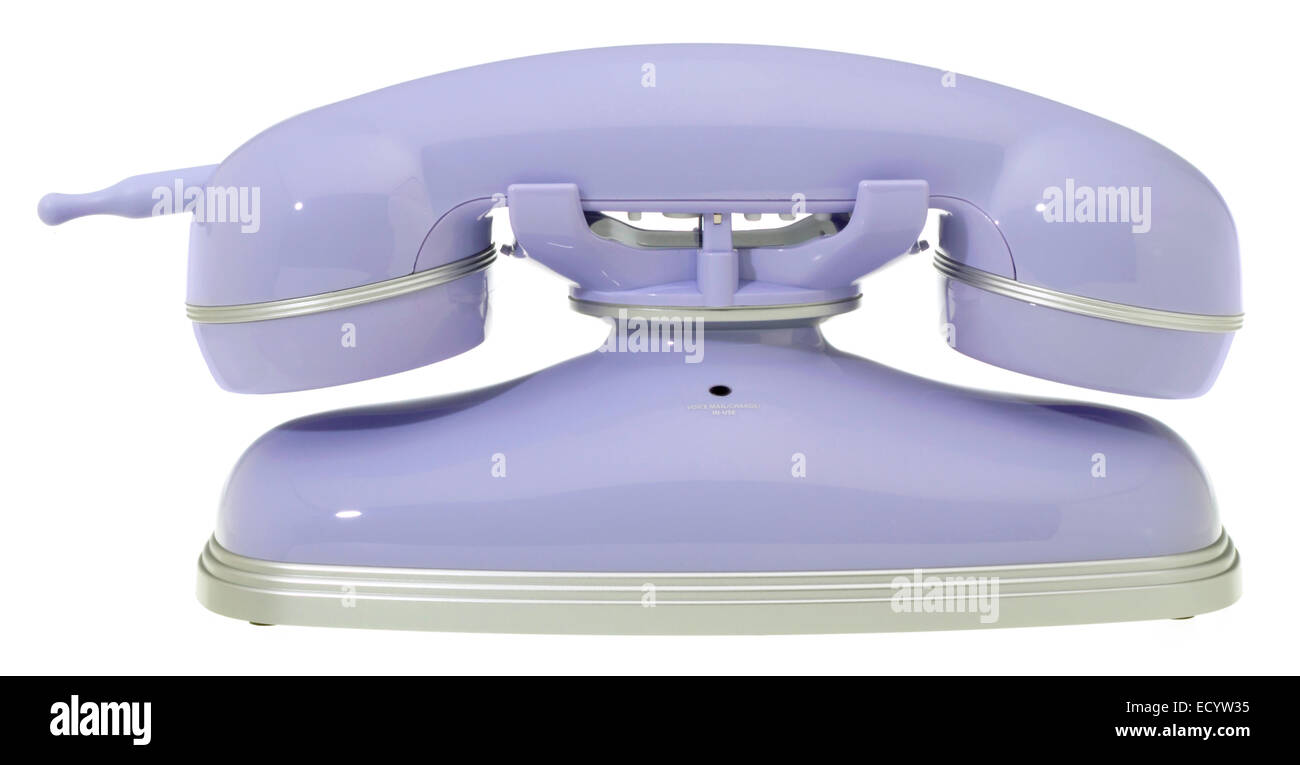 phone in purple and silver cordless Stock Photo - Alamy