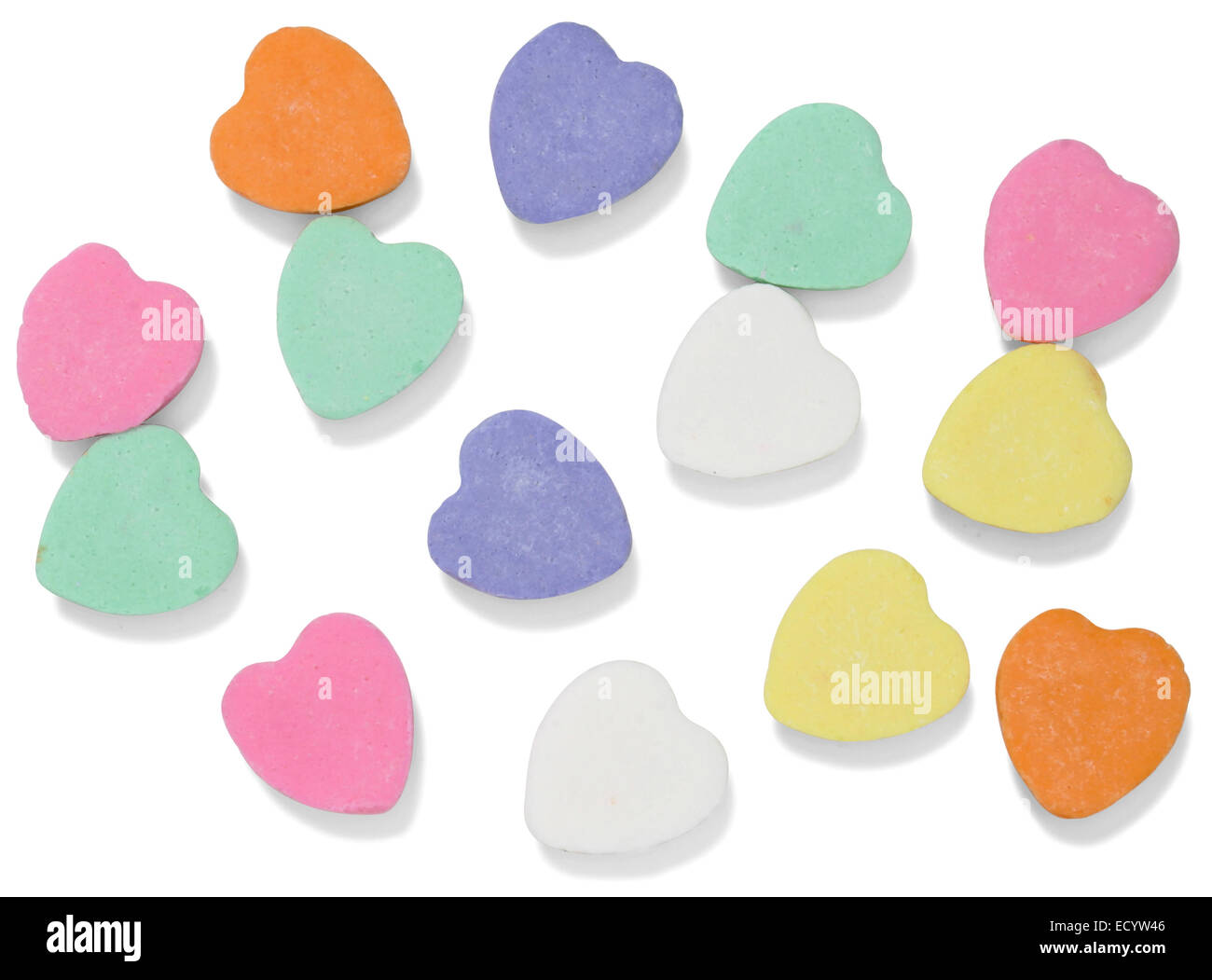 plain sweetheart hearts photographed on a white background Stock Photo ...
