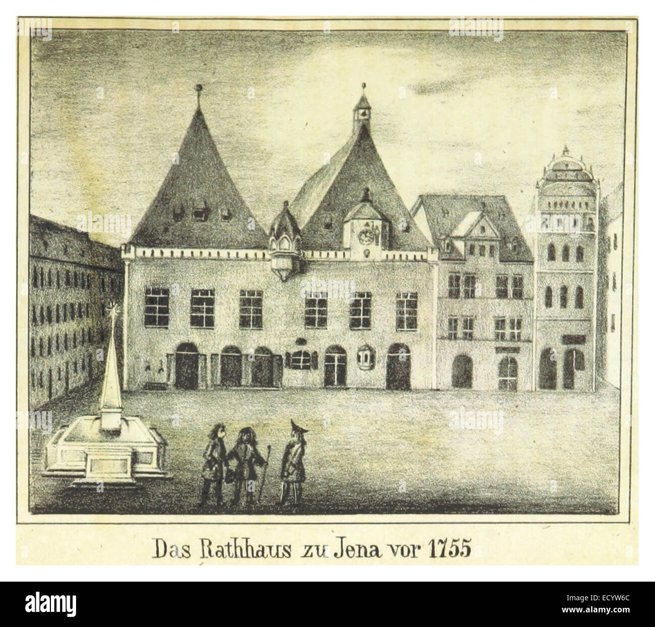 Das Rathaus zu Jena vor 1755 Stock Photo - Alamy