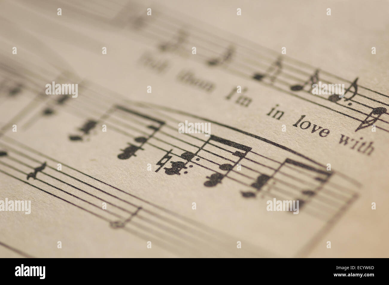 Antique Sheet Music Stock Photo - Alamy