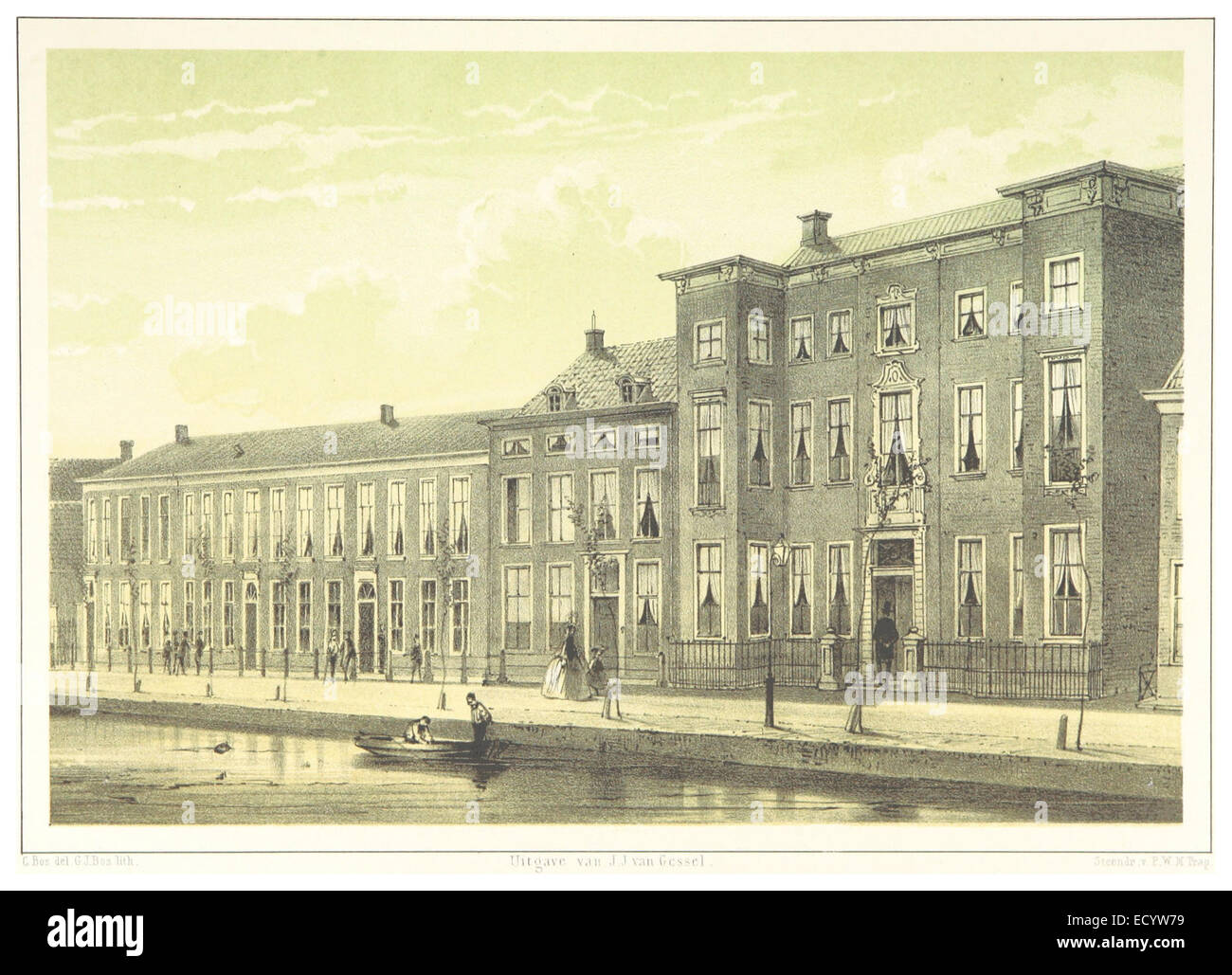 Page 18 from the 1858 edition of a work about Delft, showcasing the ...