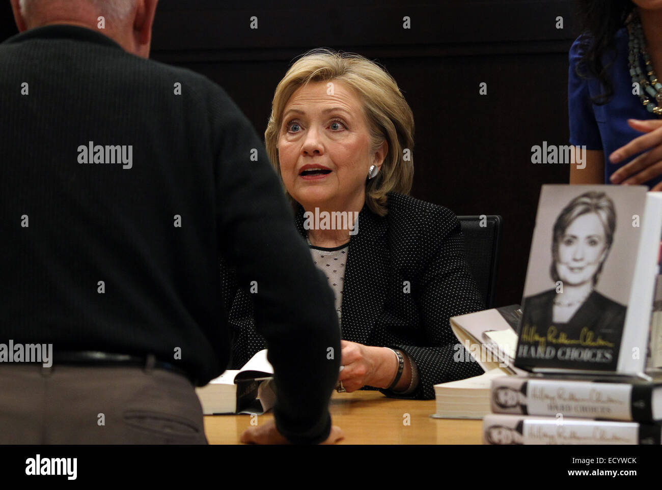 Hillary Rodham Clinton's book signing event, held at Barnes & Noble ...