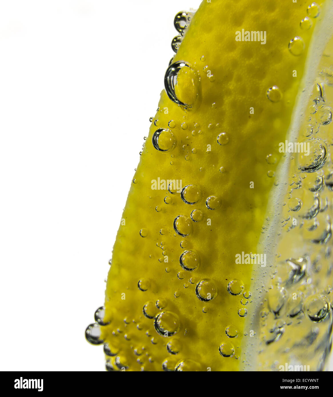 lemon in bubbles water nature Stock Photo - Alamy