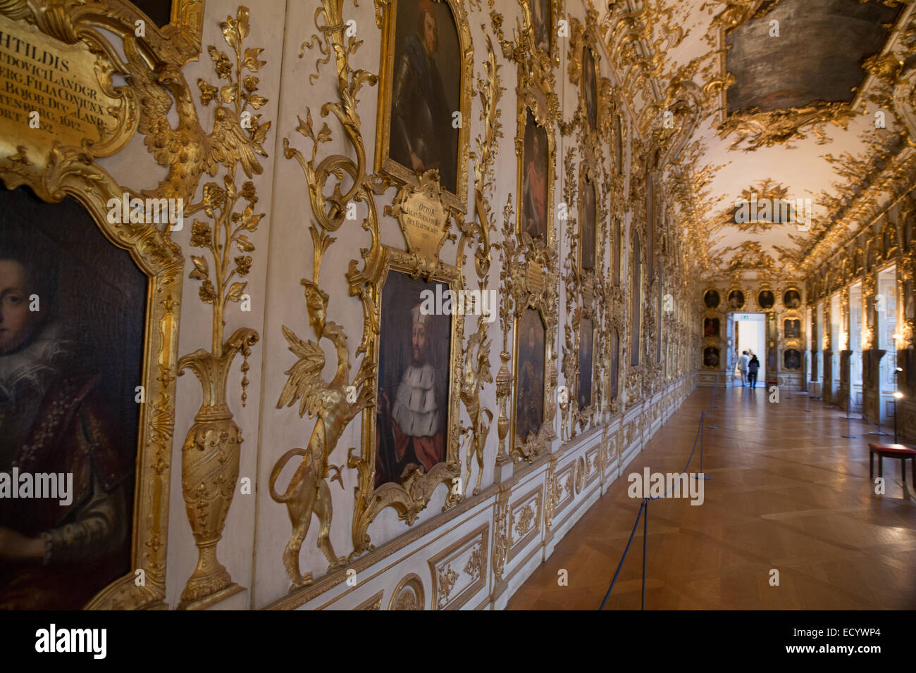 Munich residence palace interior Baroque Ancestral Gallery Stock Photo ...