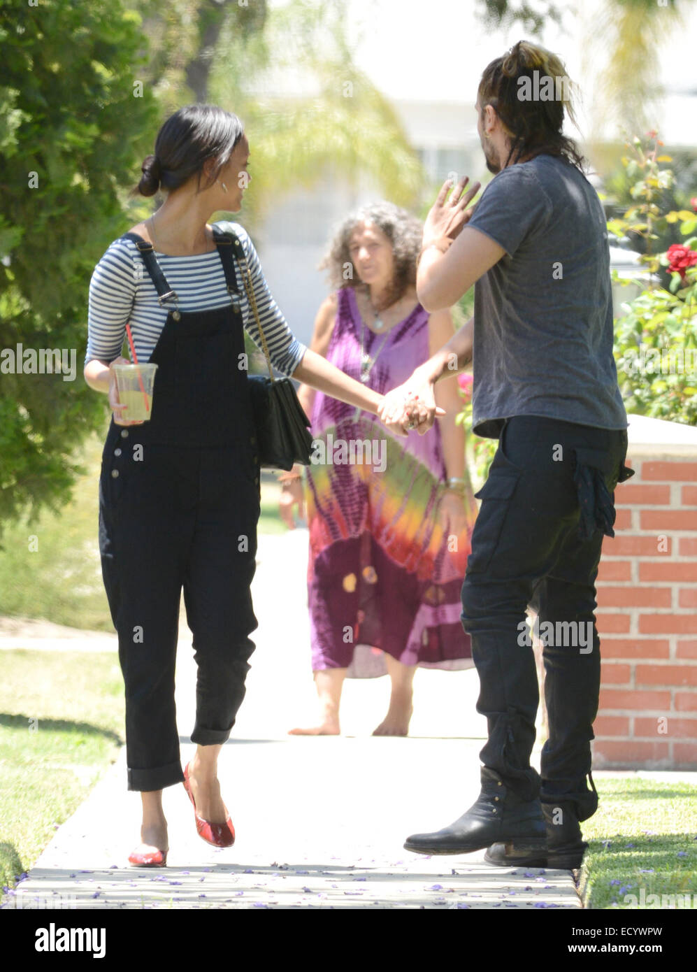 Zoe Saldana spends her birthday with her husband Marco Perego. Saldana ...