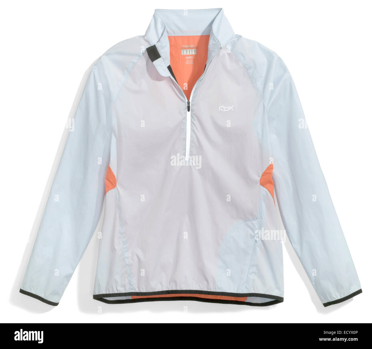 blue and black and orange running jacket Stock Photo - Alamy