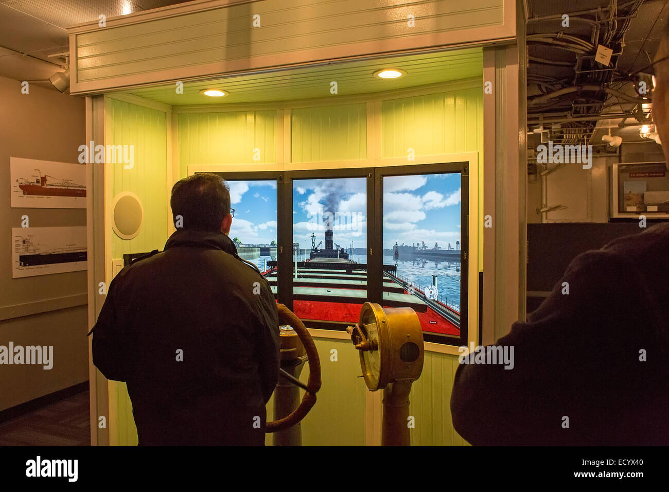 Detroit, Michigan - A simulator allows visitors to the Dossin Great ...