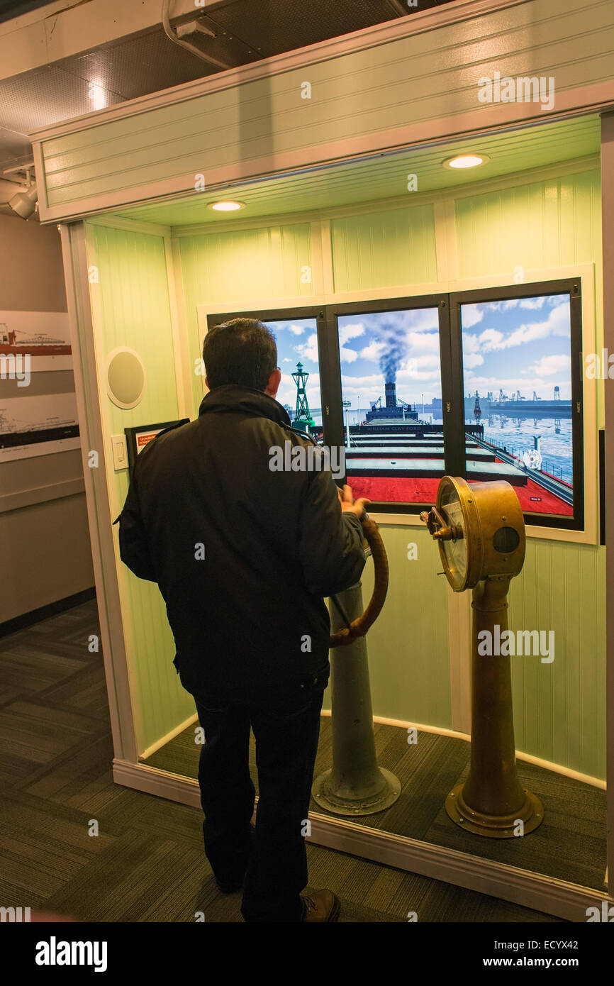 Detroit, Michigan - A simulator allows visitors to the Dossin Great ...