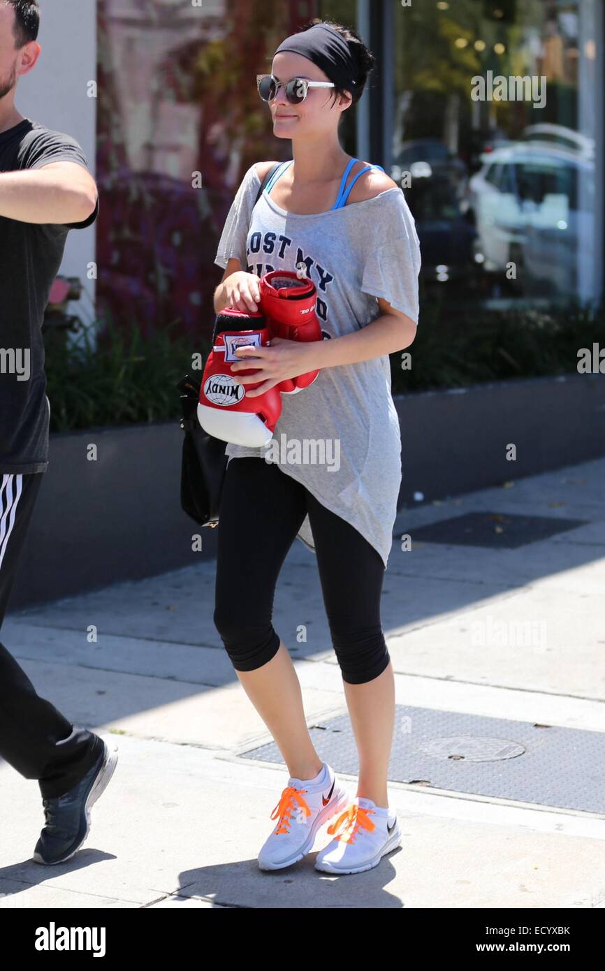 Jaimie Alexander exits the gym with her personal trainer Featuring ...