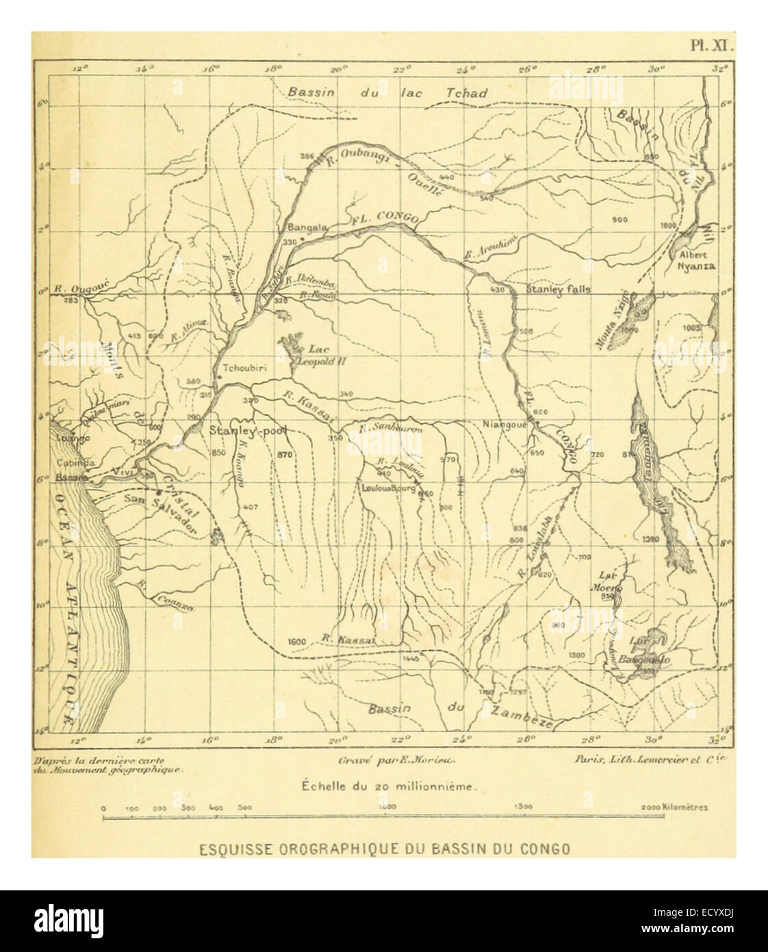 Vintage map of the congo hi-res stock photography and images - Alamy