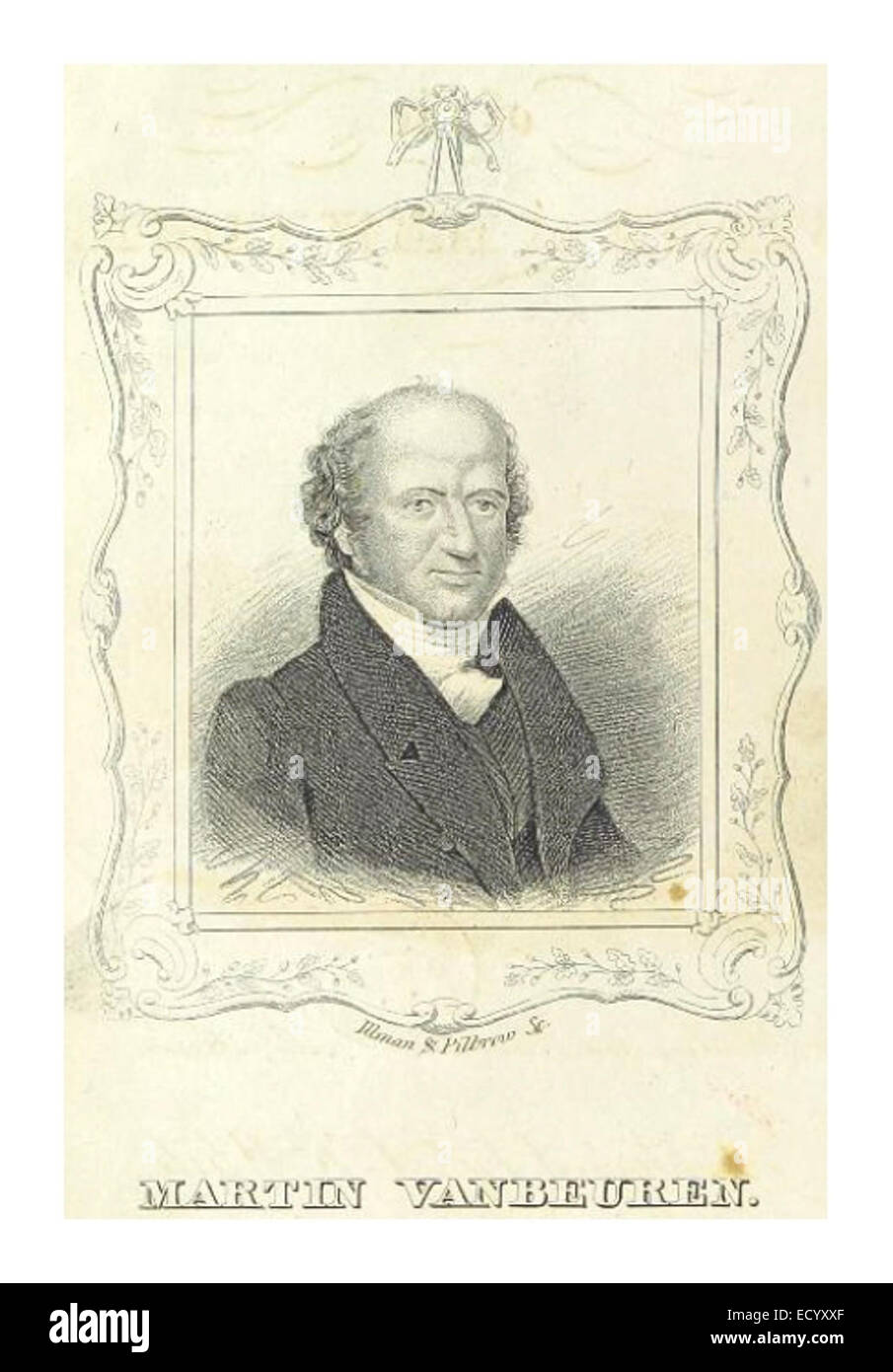This 1831 illustration depicts Martin Van Buren, the 8th President of ...
