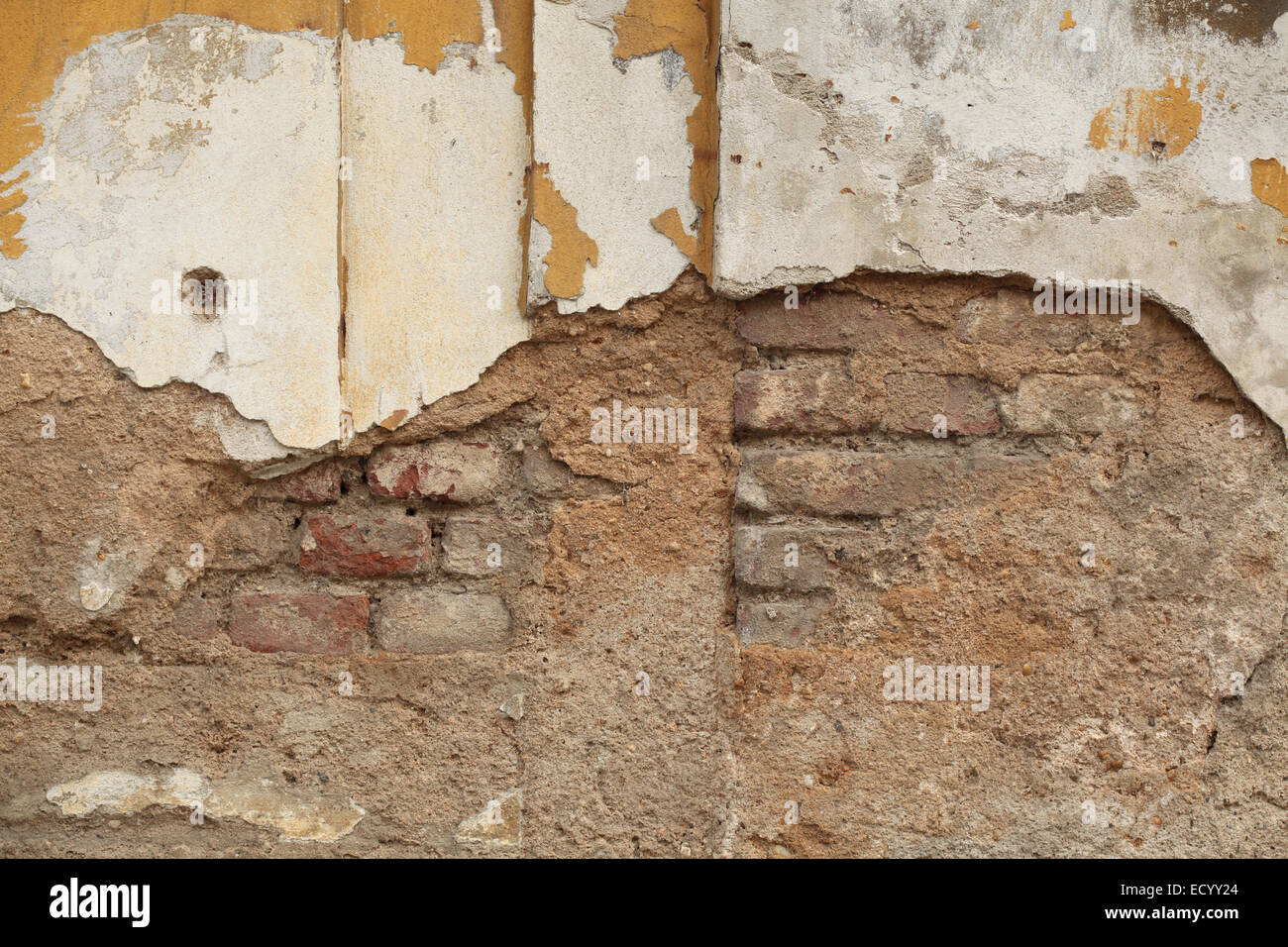 Old wall with cracked plaster. Background texture Stock Photo - Alamy