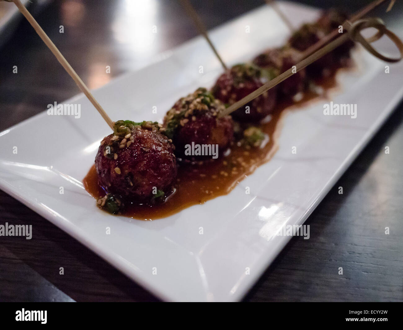 fried fish ball sesame green onion Stock Photo - Alamy