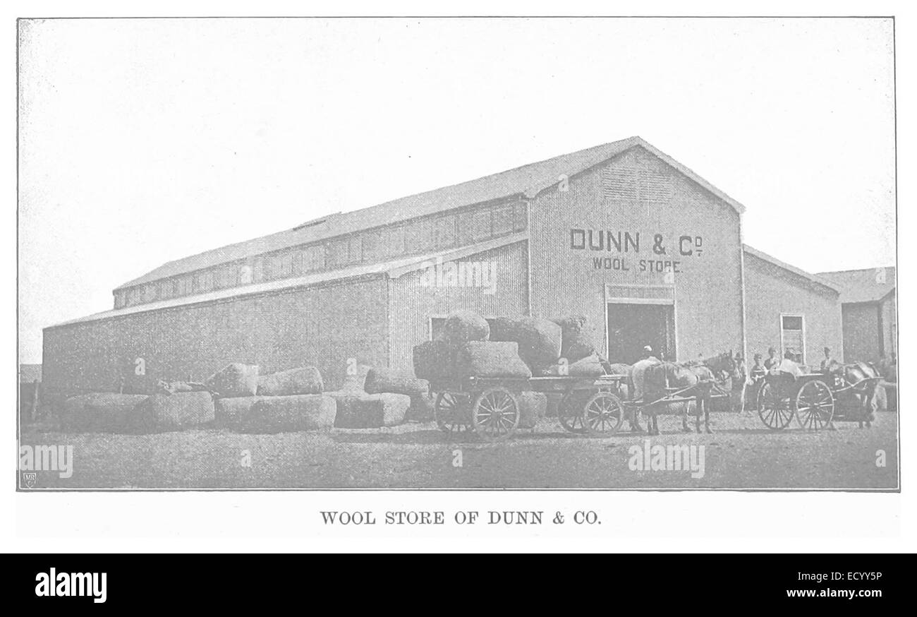 The 1893 illustration of the Wool Store of Dunn and Co shows the ...