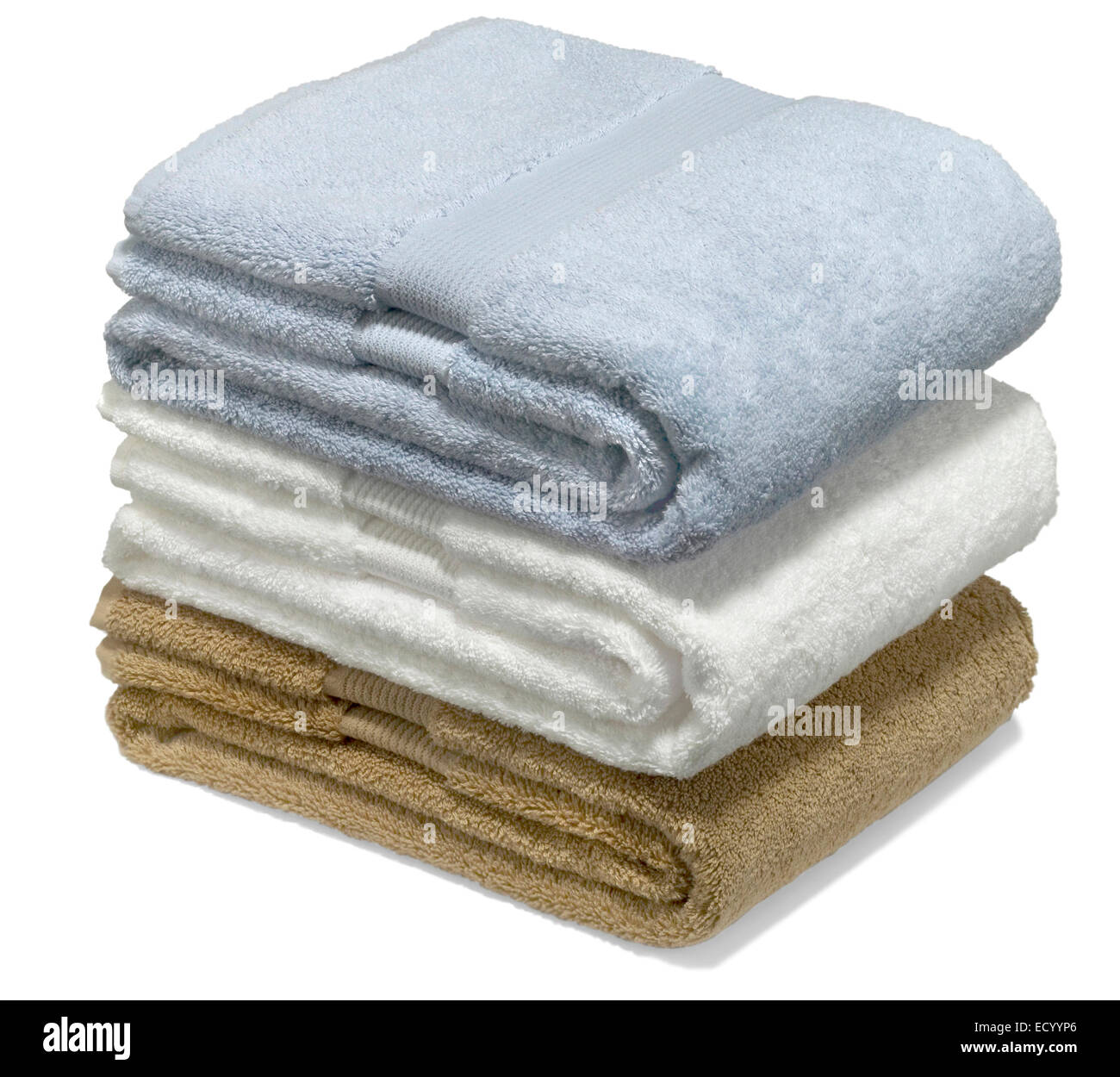 Folded clean towels on Cut Out Stock Images & Pictures - Alamy