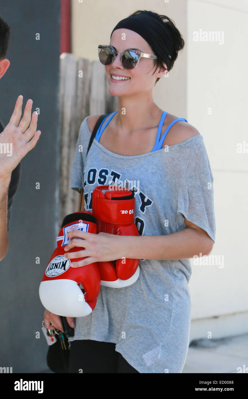 Jaimie Alexander leaves a Boxing Class in West Hollywood Featuring ...