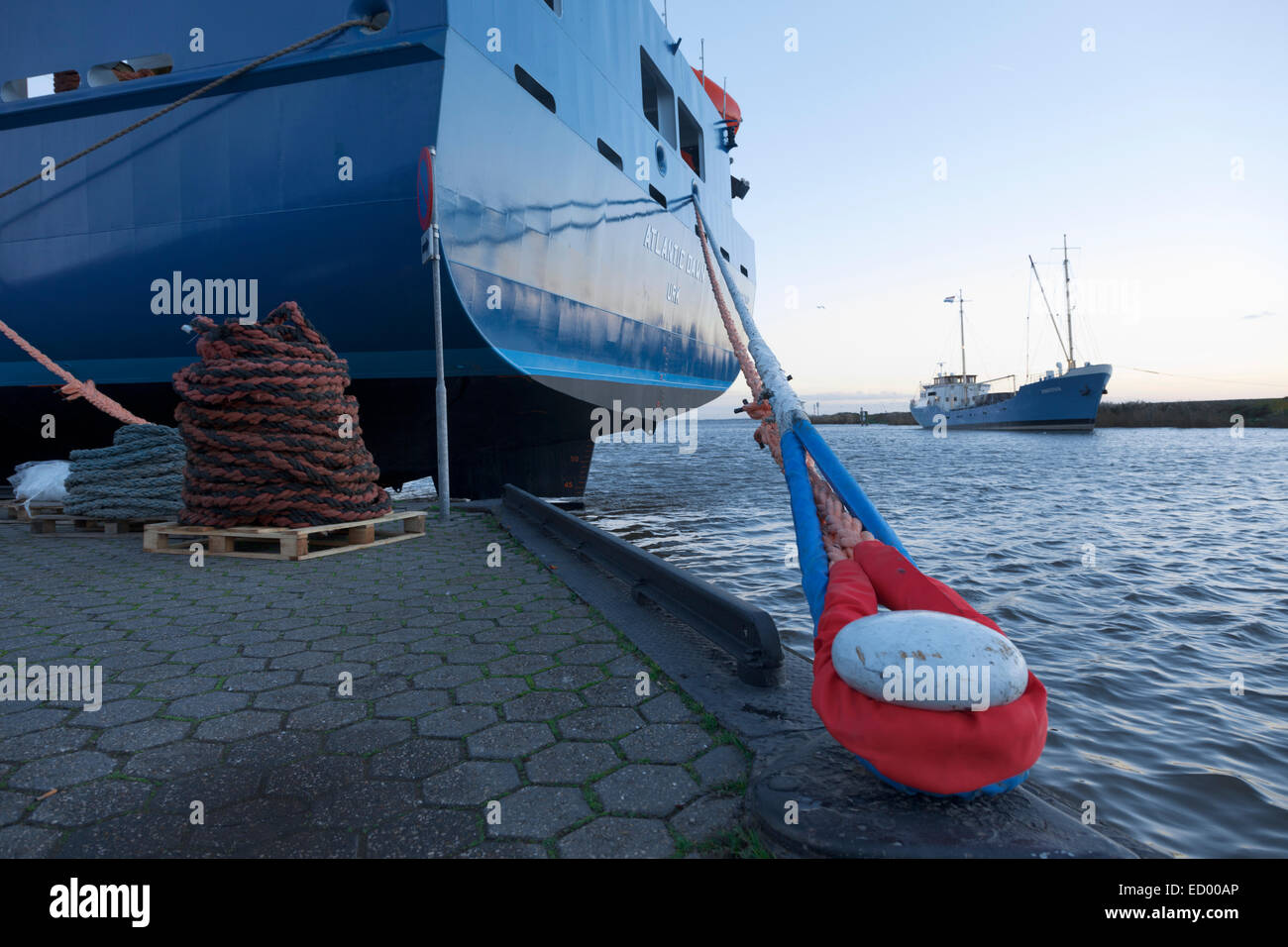 Atlantic Dawn and fishing trawler, Urk Stock Photo - Alamy