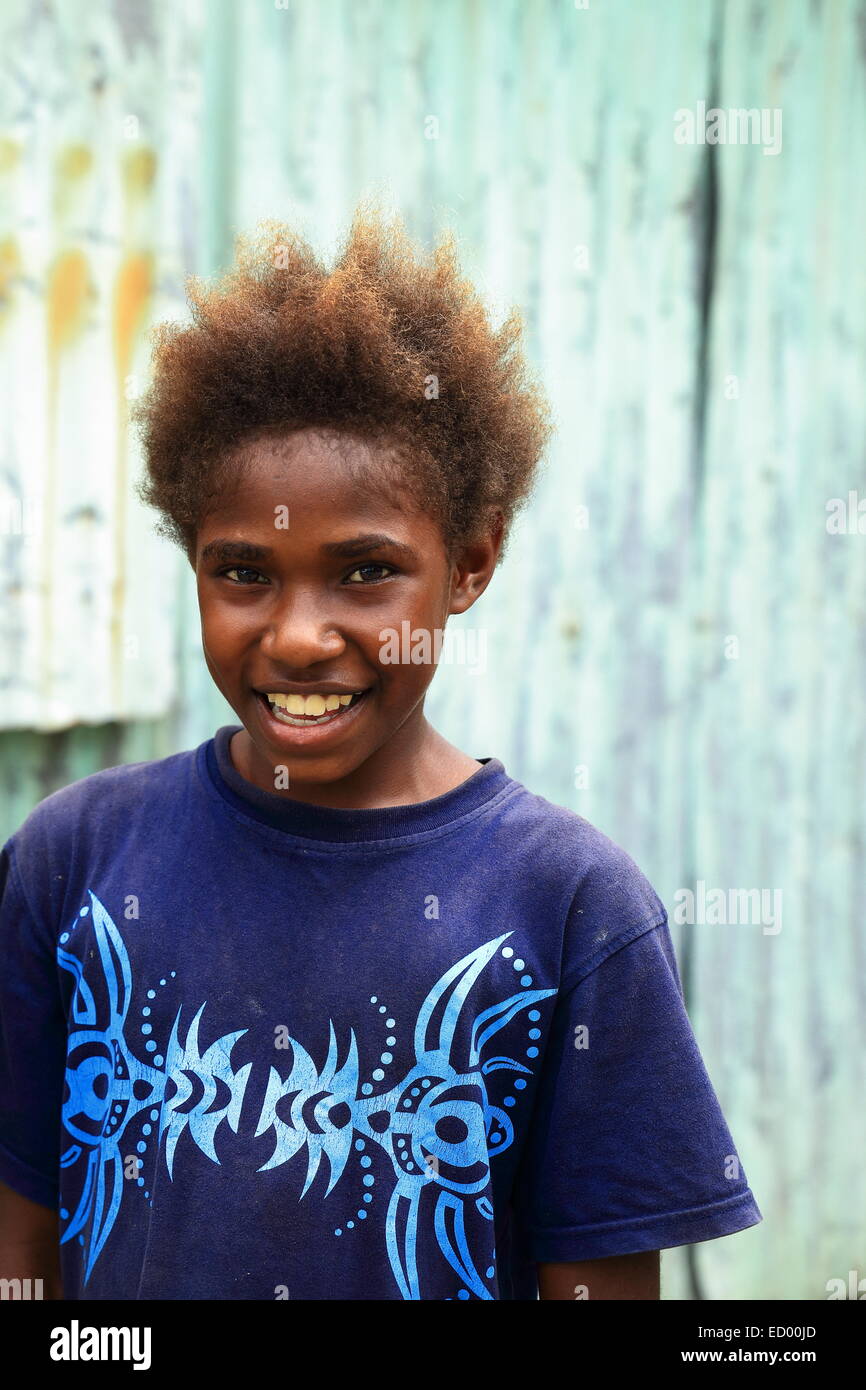 EPI,VANUATU-OCTOBER 5, 2014: Pretty girl poses for the photographer at ...
