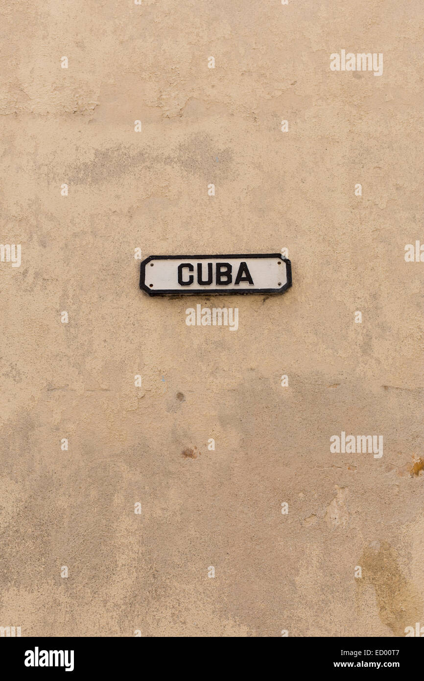 A street sign that says Cuba, Havana, Cuba Stock Photo - Alamy