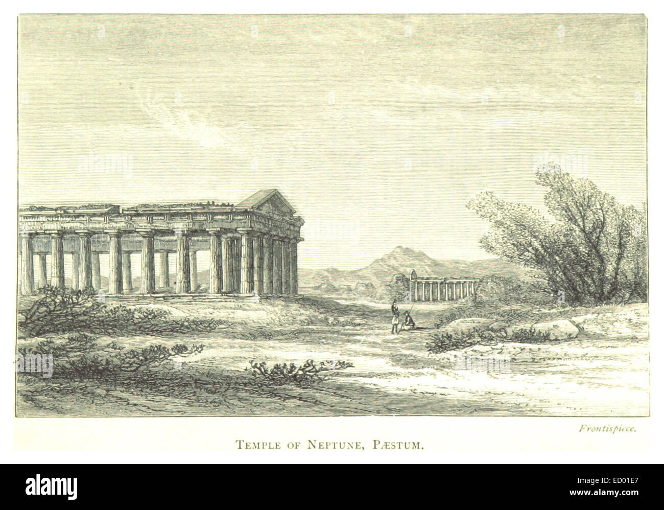 This 1882 illustration by Farrer depicts the Temple of Neptune ...