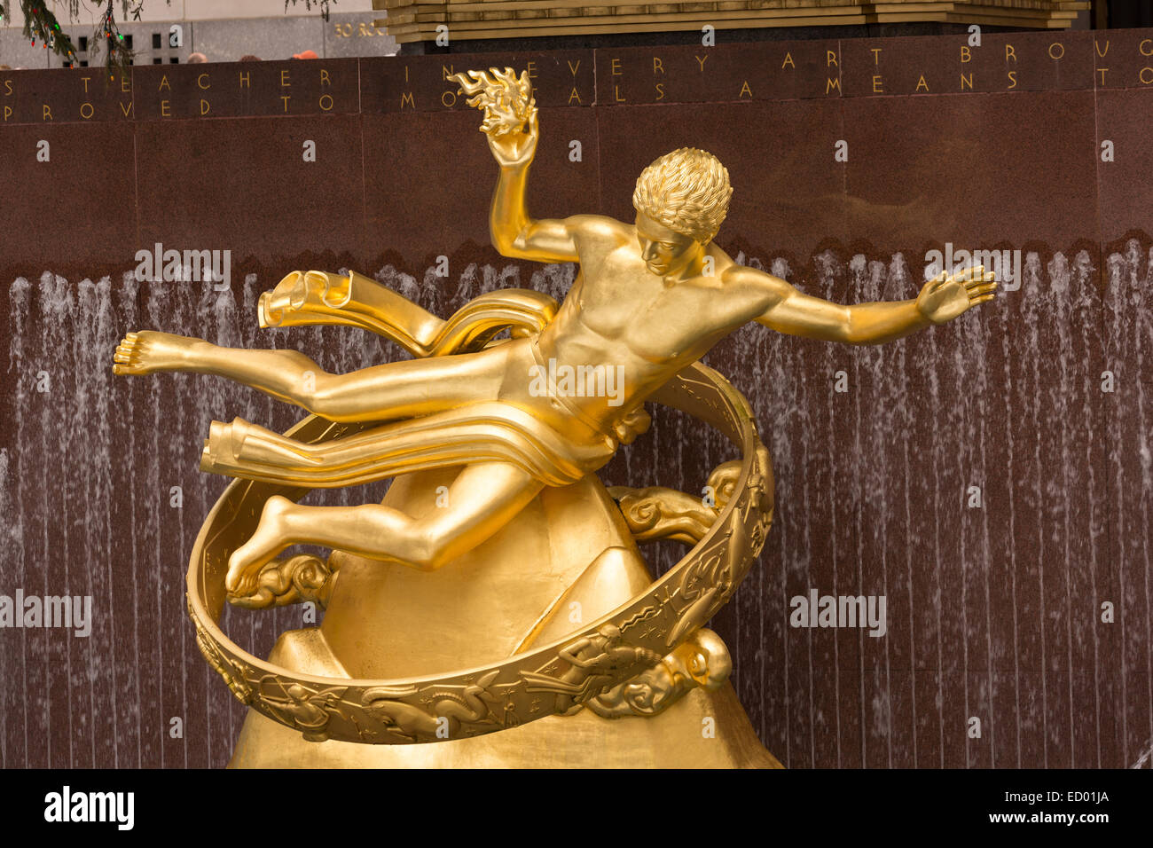 Prometheus statue at the Ice rink at Rockefeller Center December 17 ...