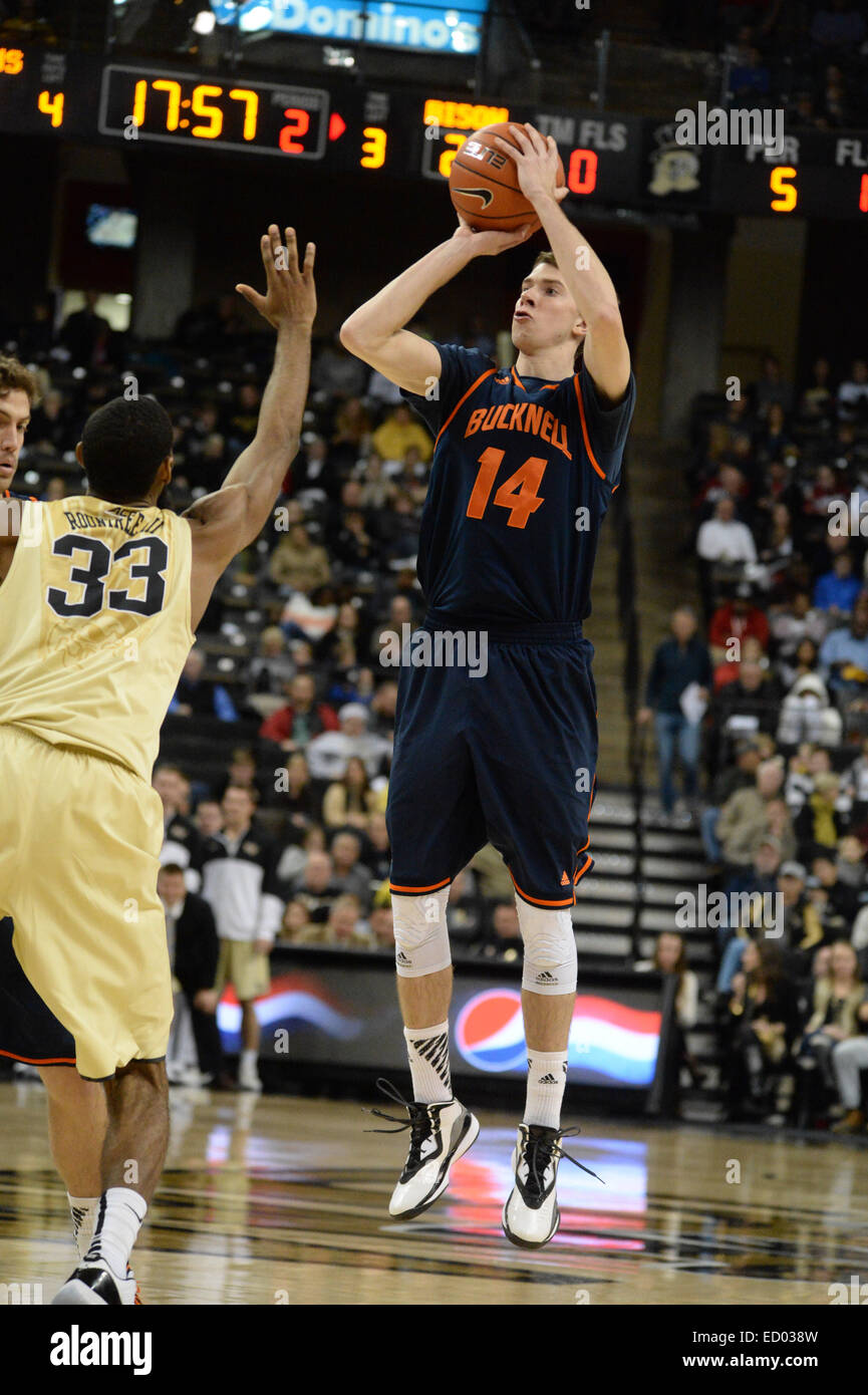 Winston-Salem, NC, USA. 22nd Dec, 2014. Bucknell Bison guard Chris Hass ...