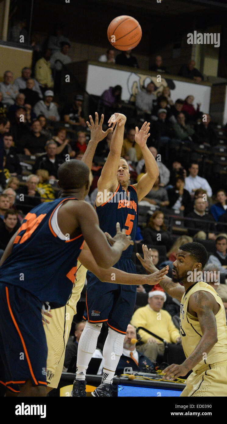 Winston-Salem, NC, USA. 22nd Dec, 2014. Bucknell Bison guard John ...