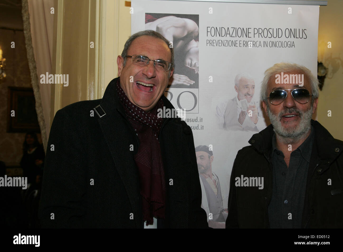 Napoli, Italy. 22nd Dec, 2014. Gino Rivieccio and Patrizio Rispo during ...