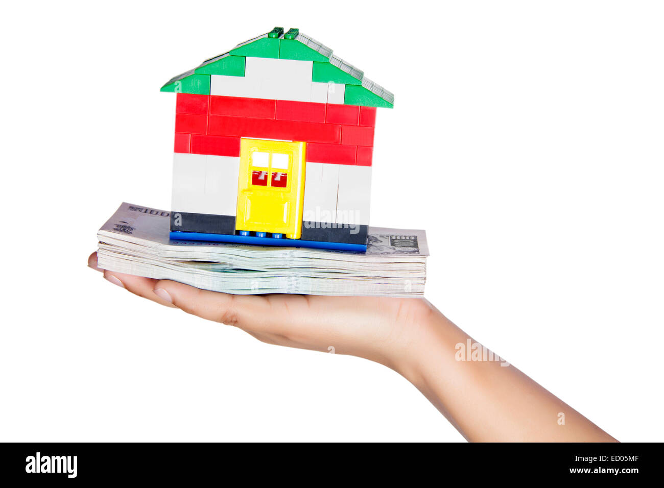 One woman saving money Cut Out Stock Images & Pictures - Alamy