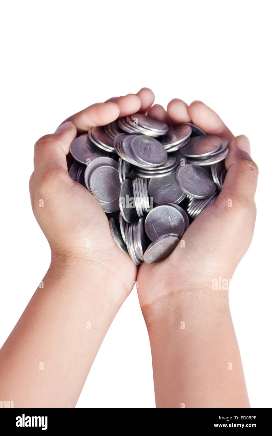 1 lady hand saving money part of Stock Photo - Alamy