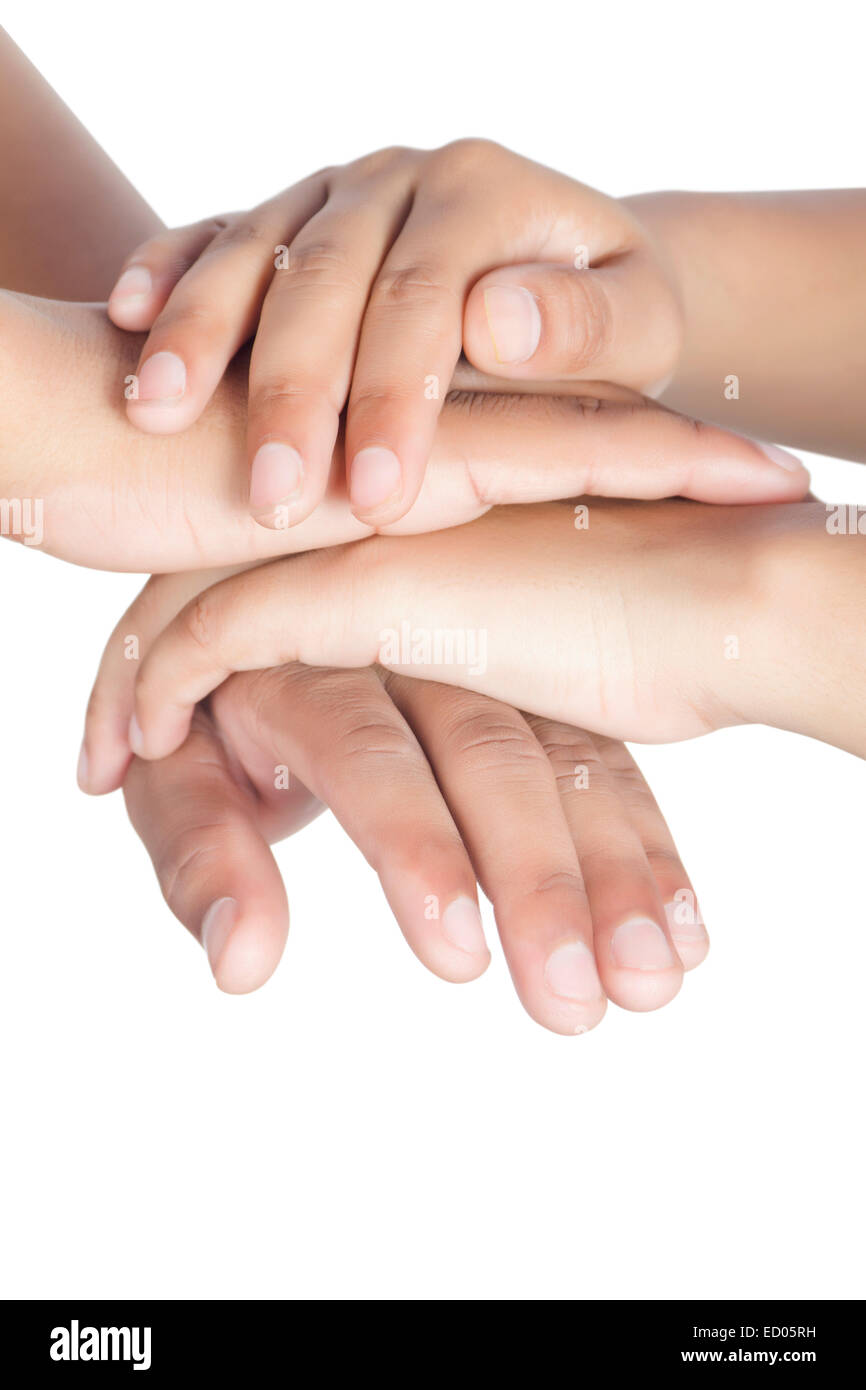 2 Friend Hand Support Promise part of Stock Photo - Alamy