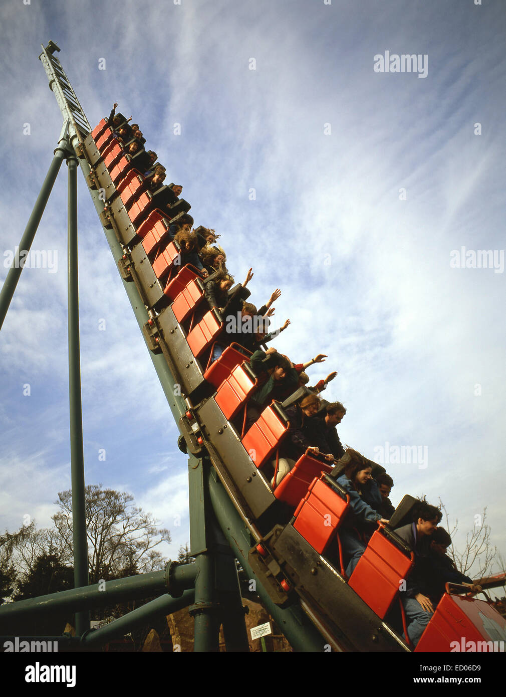 'Thunder Looper' rollercoaster ride at Alton Towers Theme Park, Alton ...
