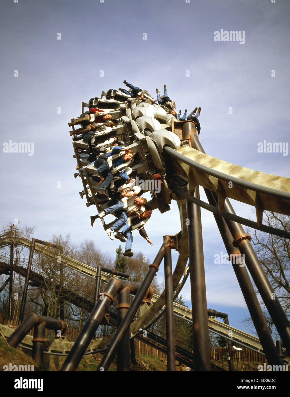 Nemesis' rollercoaster ride at Alton Towers Theme Park, Alton ...