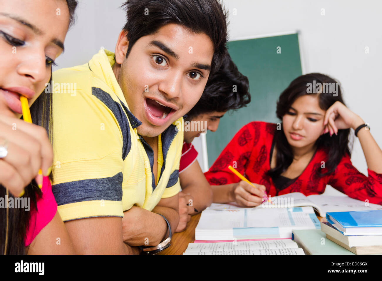 indian college Friends Study Stock Photo - Alamy