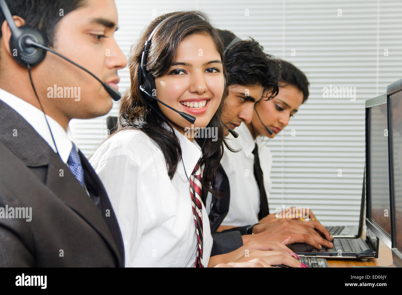 indian Telecaller Office working Stock Photo - Alamy