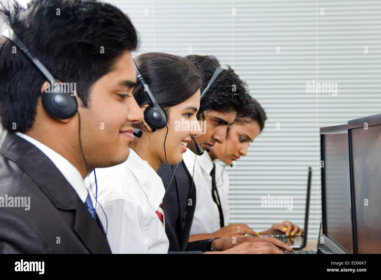 indian Telecaller Office working Stock Photo - Alamy