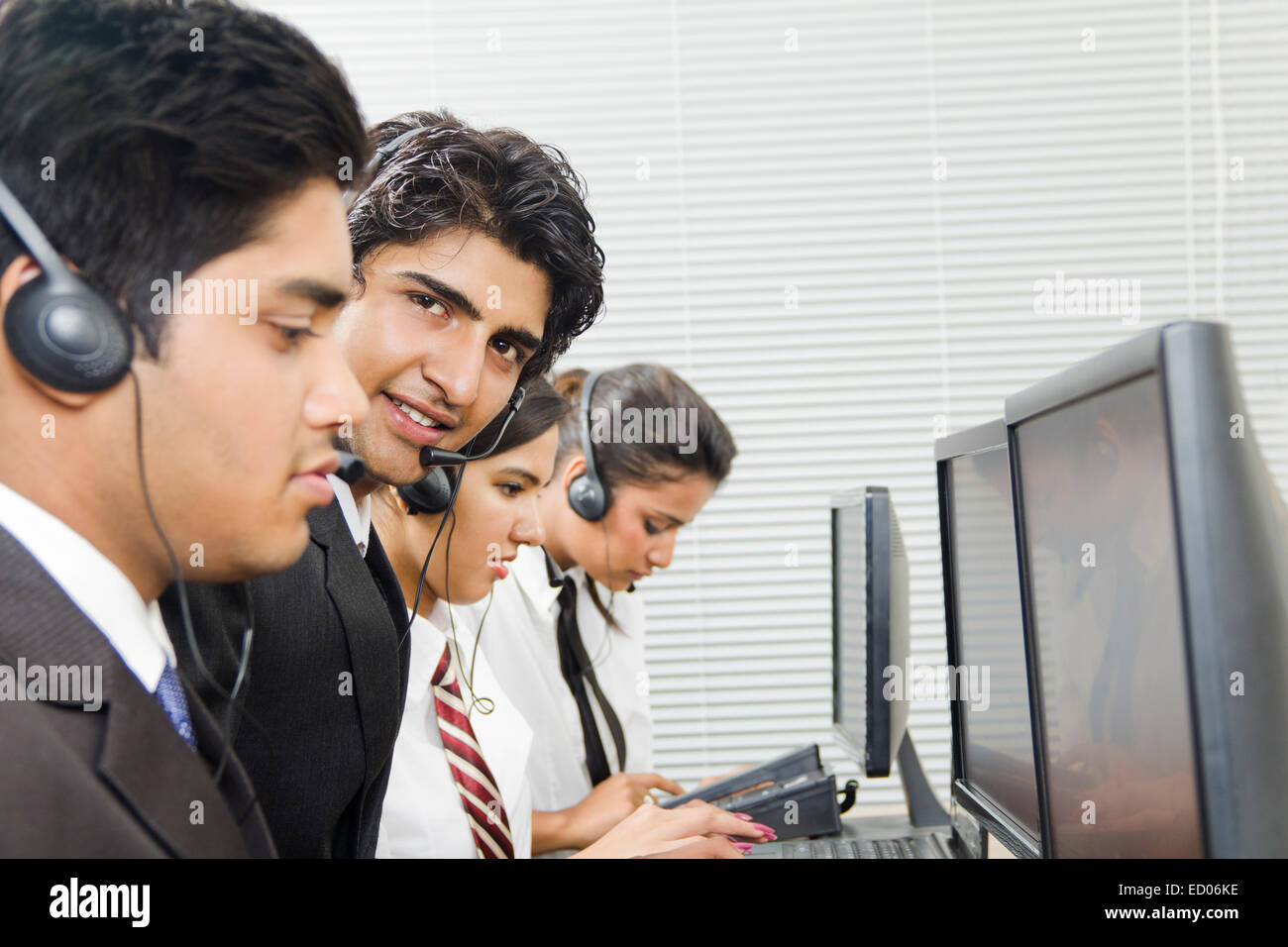 indian Telecaller Office working Stock Photo - Alamy