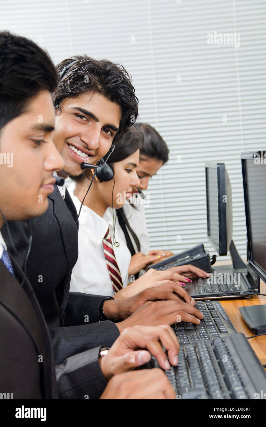 indian Telecaller Office working Stock Photo - Alamy