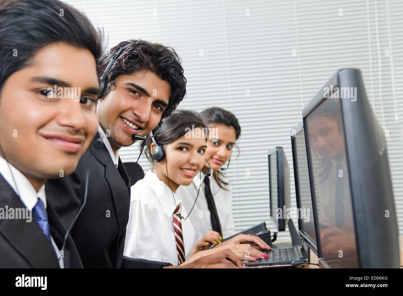 indian Telecaller Office working Stock Photo - Alamy
