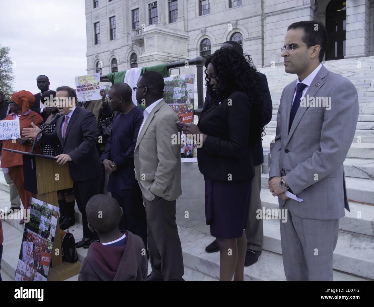 Providence, Rhode Island, USA. 9th May, 2014. Man and woman standing in ...