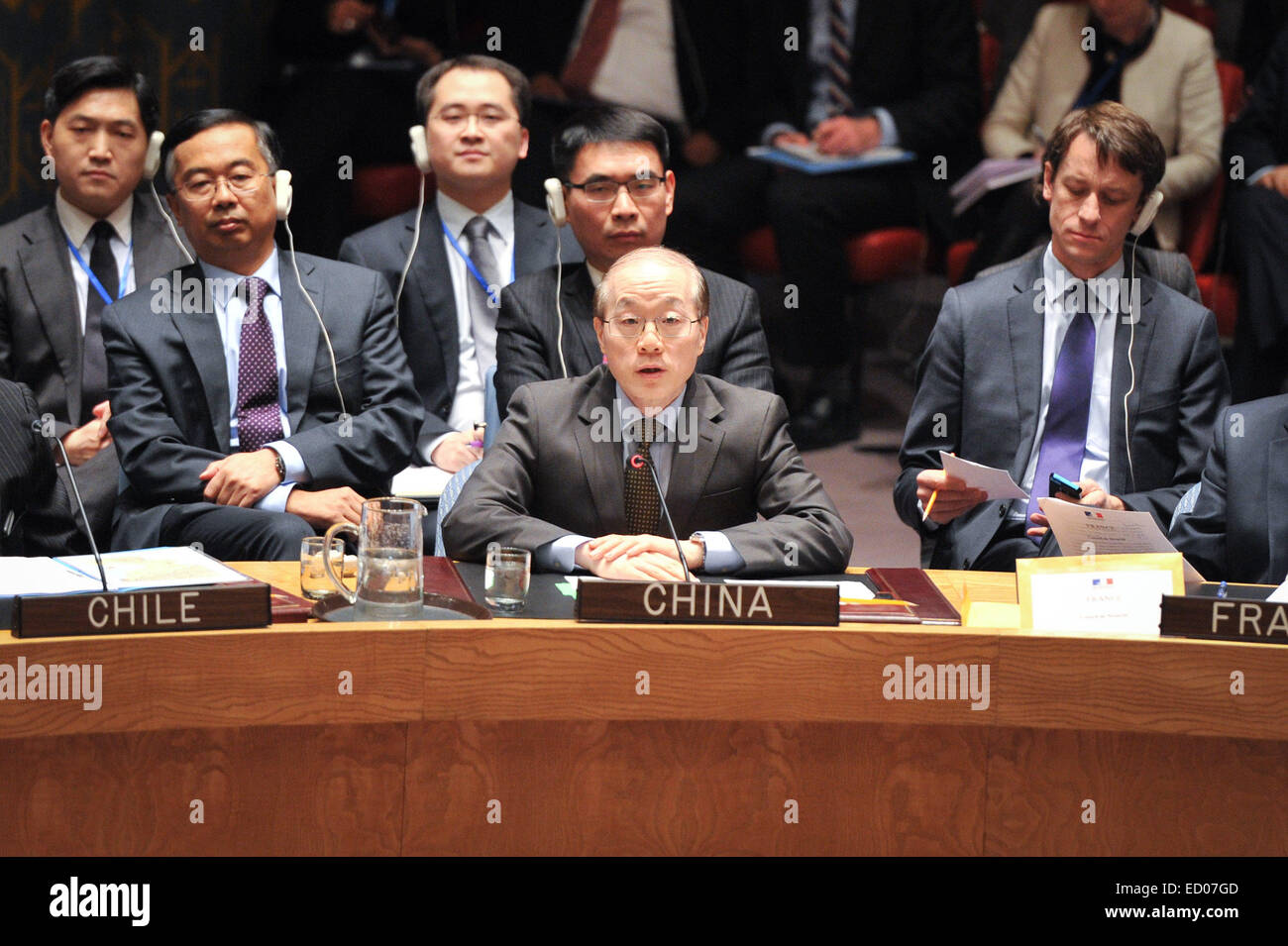 New York, USA. 22nd Dec, 2014. China's permanent representative to the ...